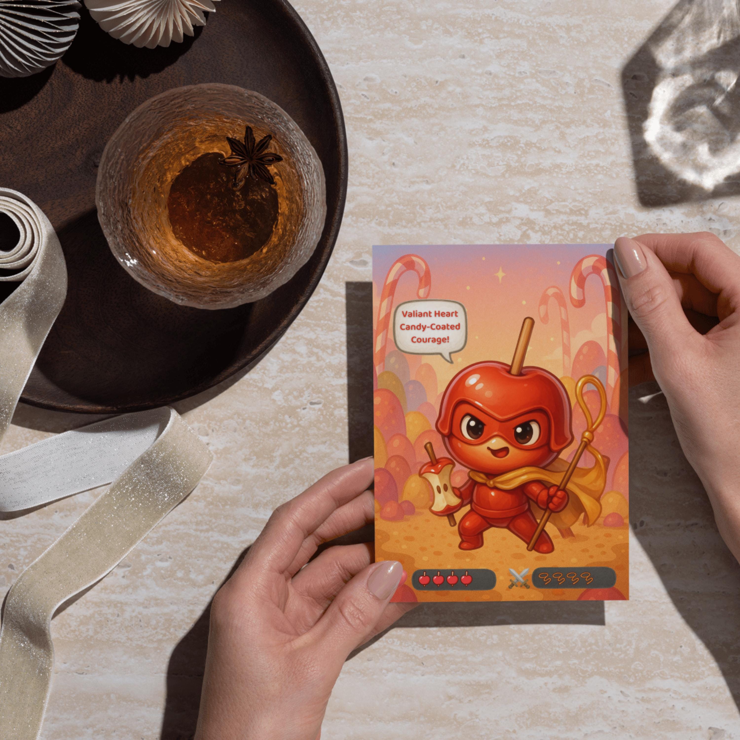 Printable Birthday Card Candy Apple Crusader | Sweet Treat Superhero ...