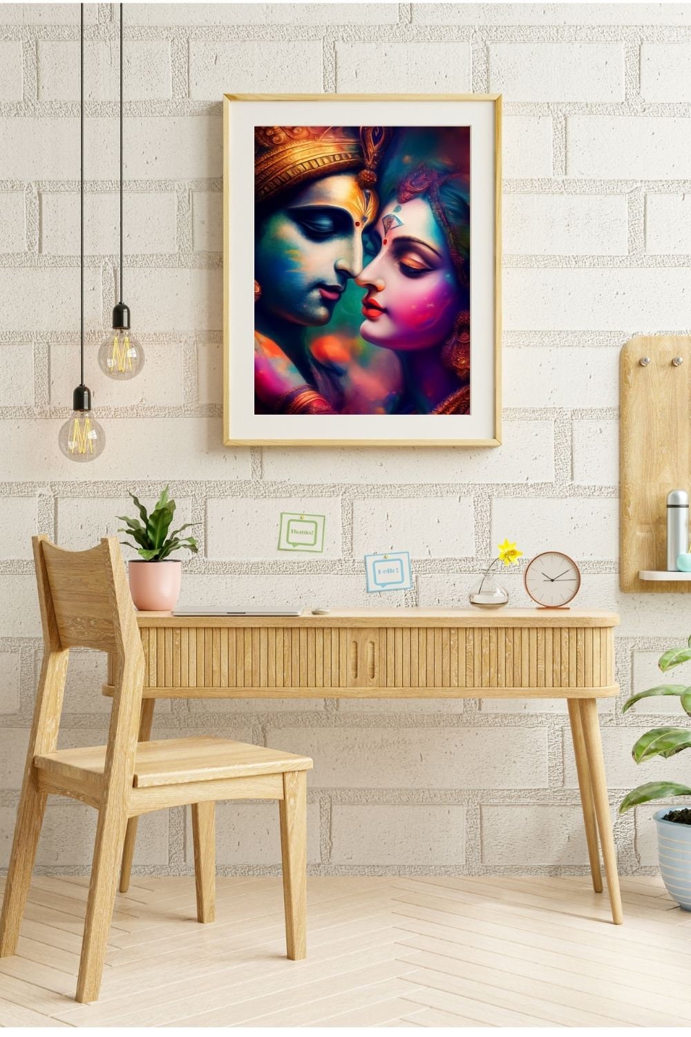 Radha Krishna Painting - Radha Krishna Art - Printable Poster - DIGITAL ...