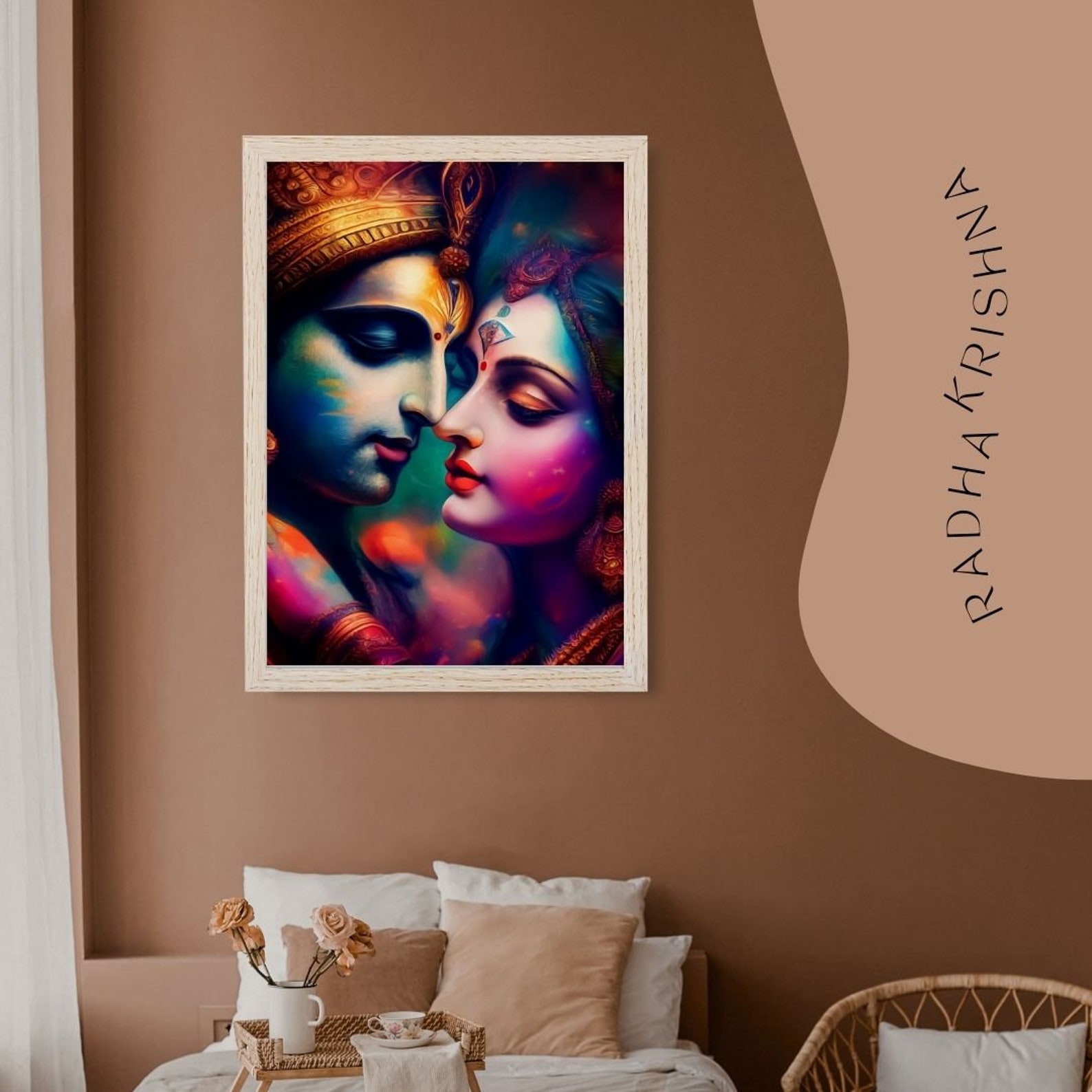 Radha Krishna Painting - Radha Krishna Art - Printable Poster - DIGITAL ...