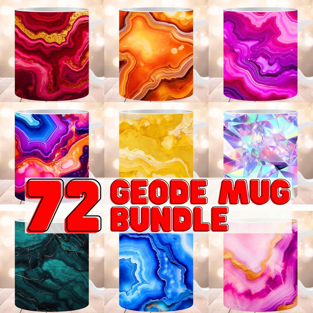 Geode Mug Wrap Bundle 15oz 11oz Mug Sublimation Designs - Etsy