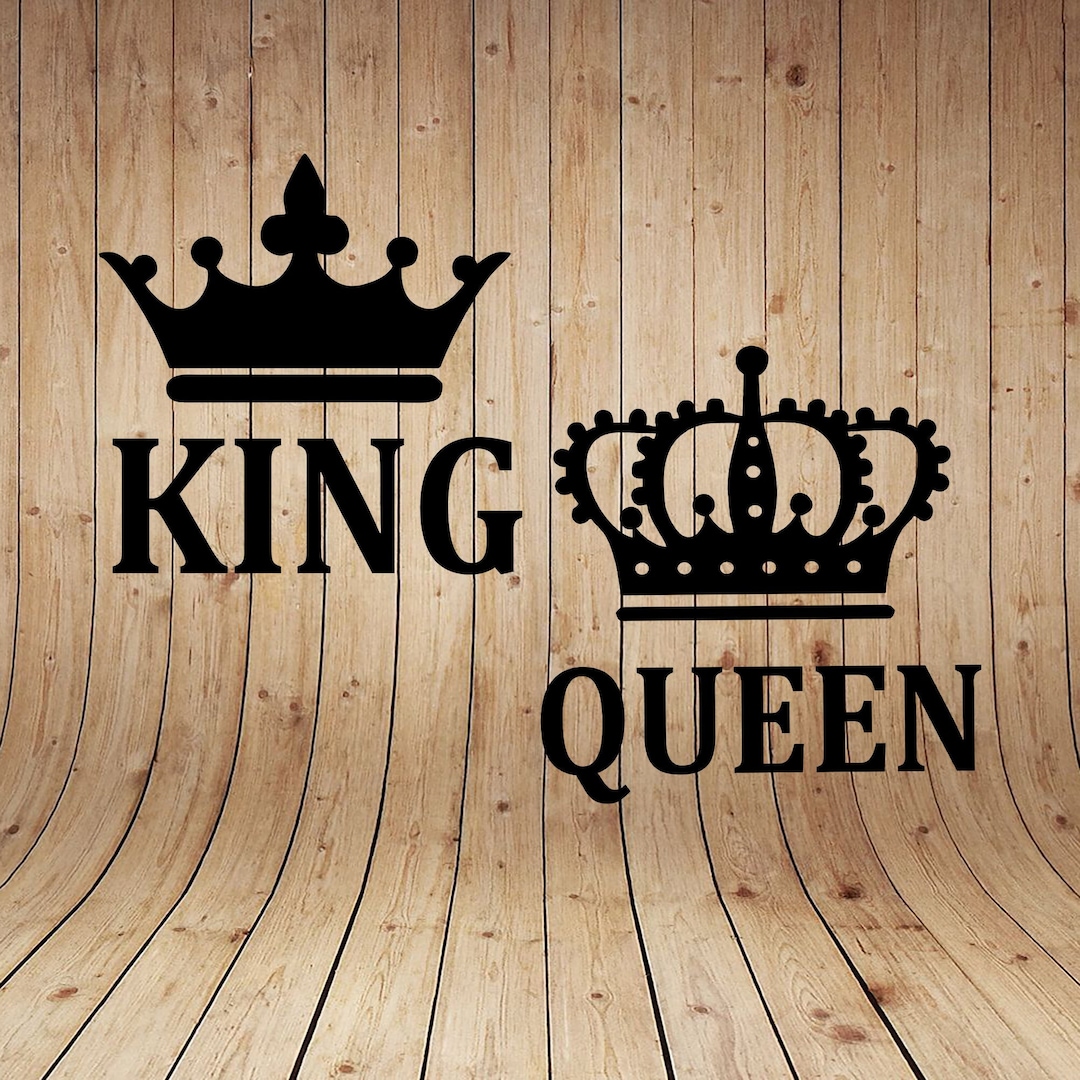 Vector Queen King, Queen King Svg, Silhouette Queen King Svg, Shirt ...