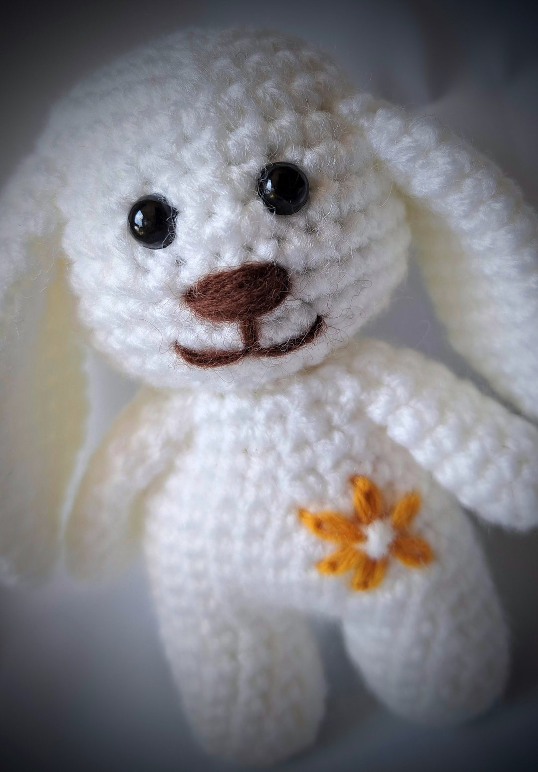 Little Amigurumi Bunny, White, Keychain, Very Cute, Cuddly, Soft ...