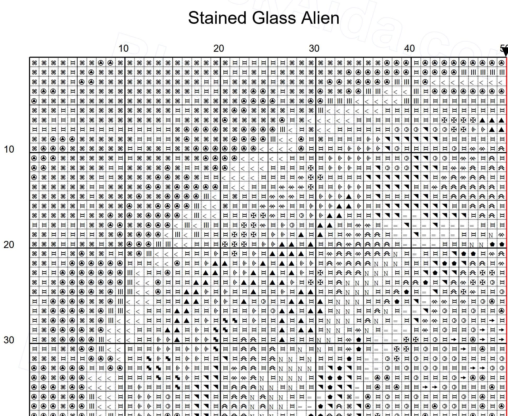 Alien Stained Glass Cross Stitch Pattern Xenomorph Gift for Sci-fi ...