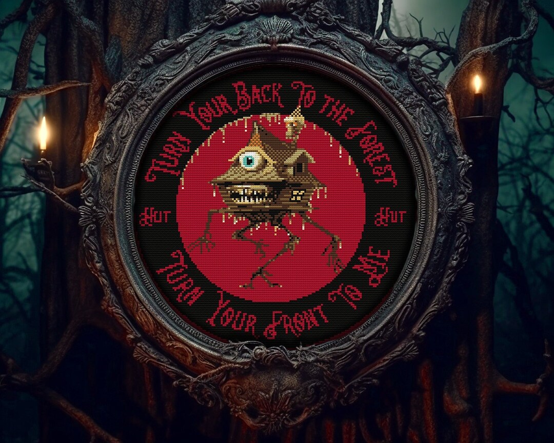 Baba Yaga Hut Cross Stitch Pattern Witchy Xstitch Spooky Gift for ...