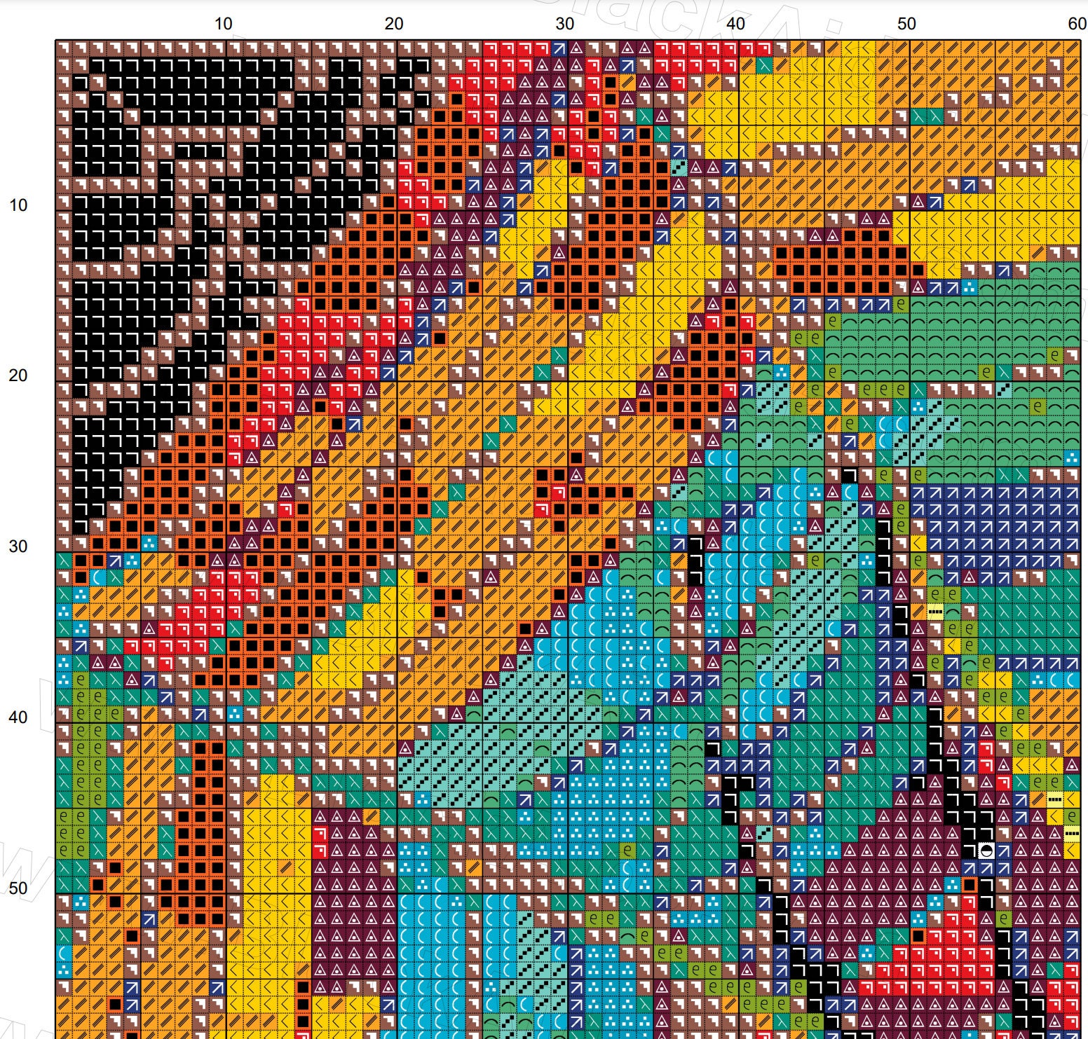 Black Widow Spider Cross Stitch Pattern, Stained Glass Halloween (PDF ...