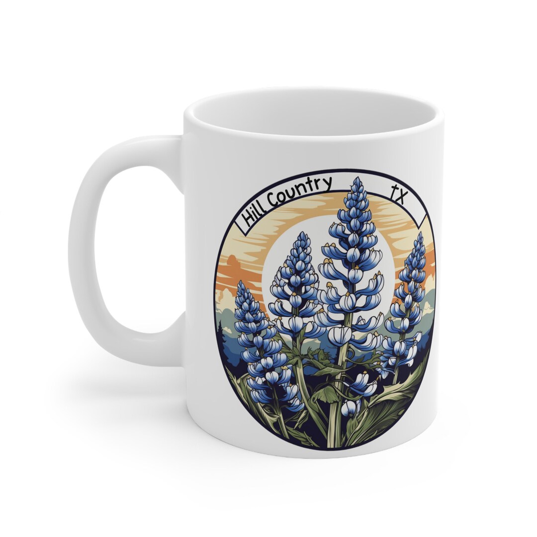 Texas Hill Country, Bluebonnet Mug Nature-inspired Ceramic Cup for ...