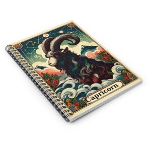 Capricorn Notebook, Zodiac Journal, January Birthday Gift, Earth Sign ...