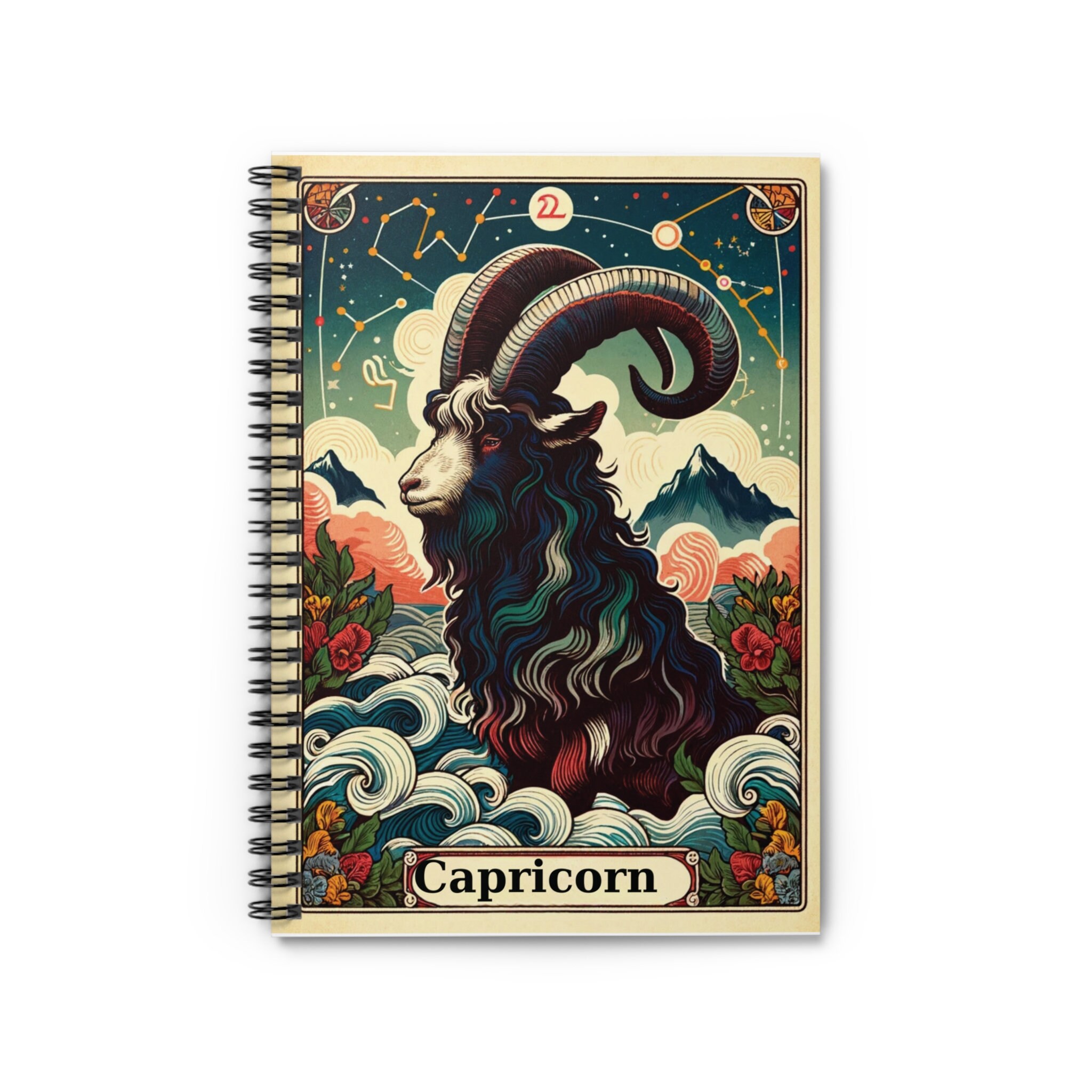 Capricorn Notebook, Zodiac Journal, January Birthday Gift, Earth Sign ...