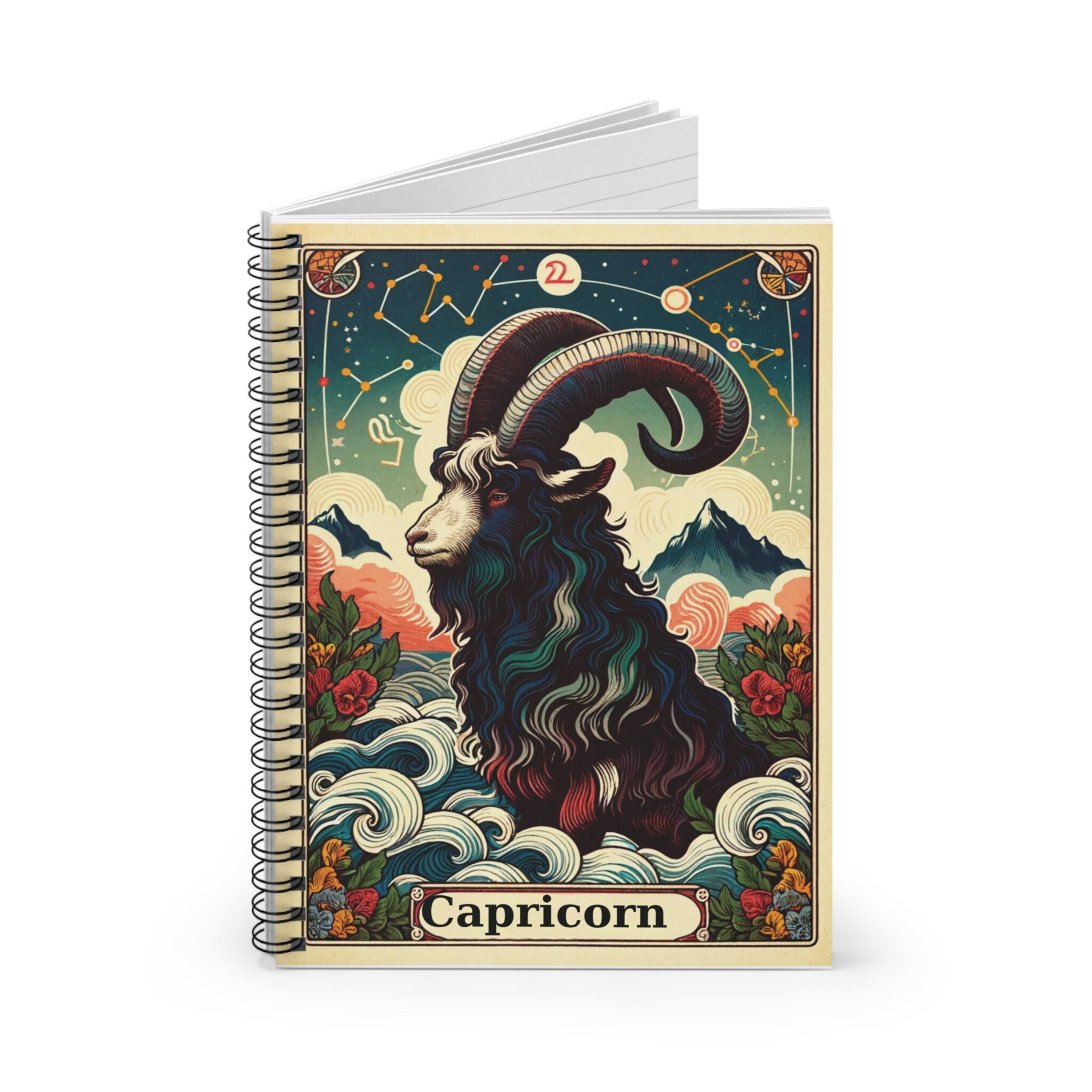 Capricorn Notebook, Zodiac Journal, January Birthday Gift, Earth Sign ...