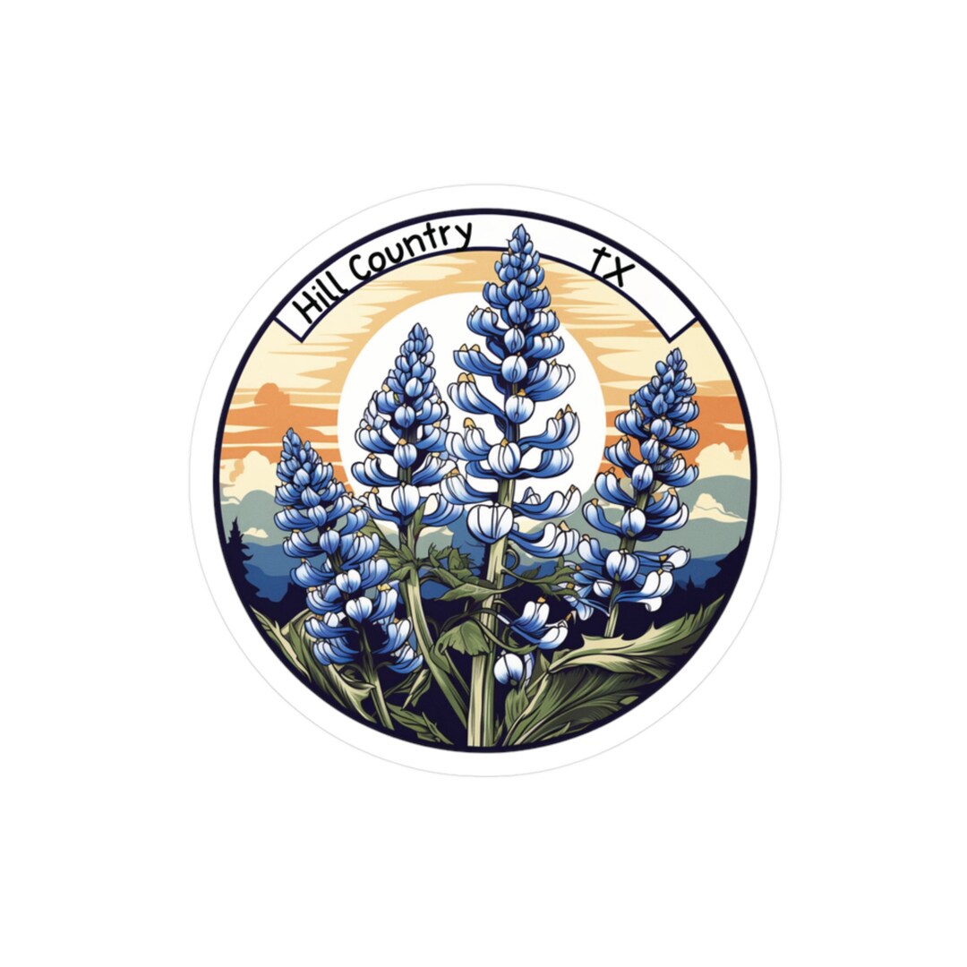 Texas Hill Country Decal Bluebonnet Sticker Wildflower Vinyl - Etsy