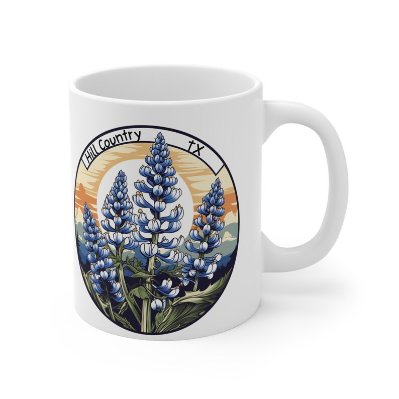 Texas Hill Country, Bluebonnet Mug Nature-inspired Ceramic Cup for ...
