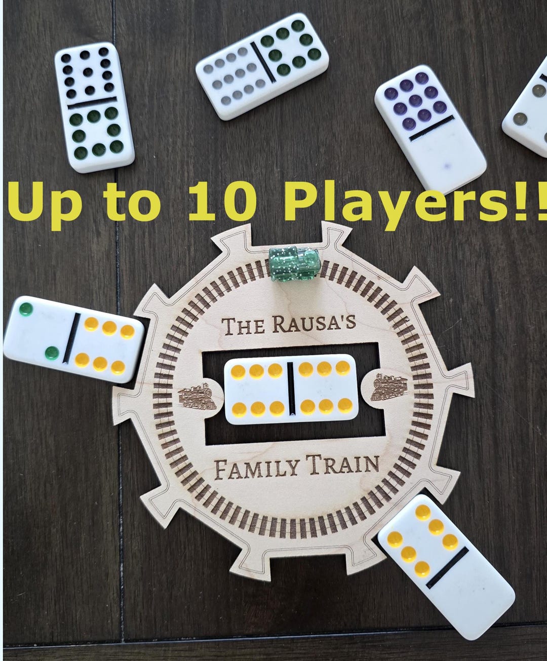 10‑player Mexican Train Hub + Community Train | Custom Personalized ...