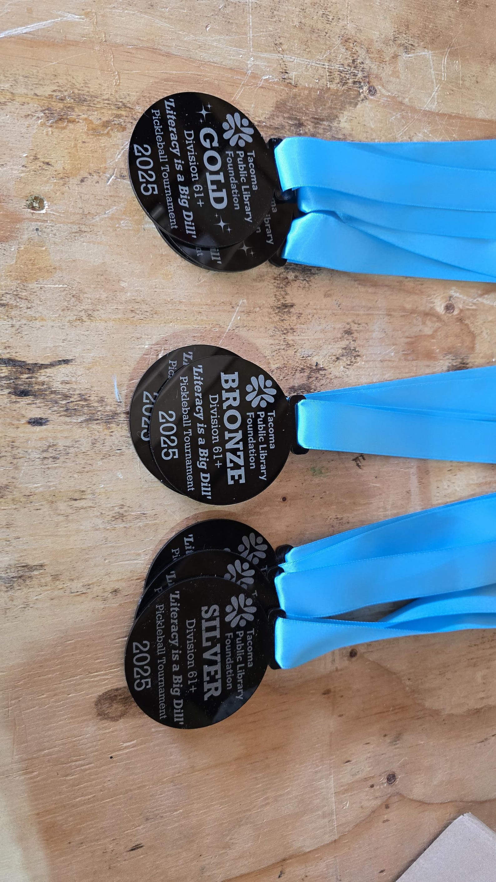 Pickleball Medals Tournament Prize Trophy Award. Wood Crafted ...