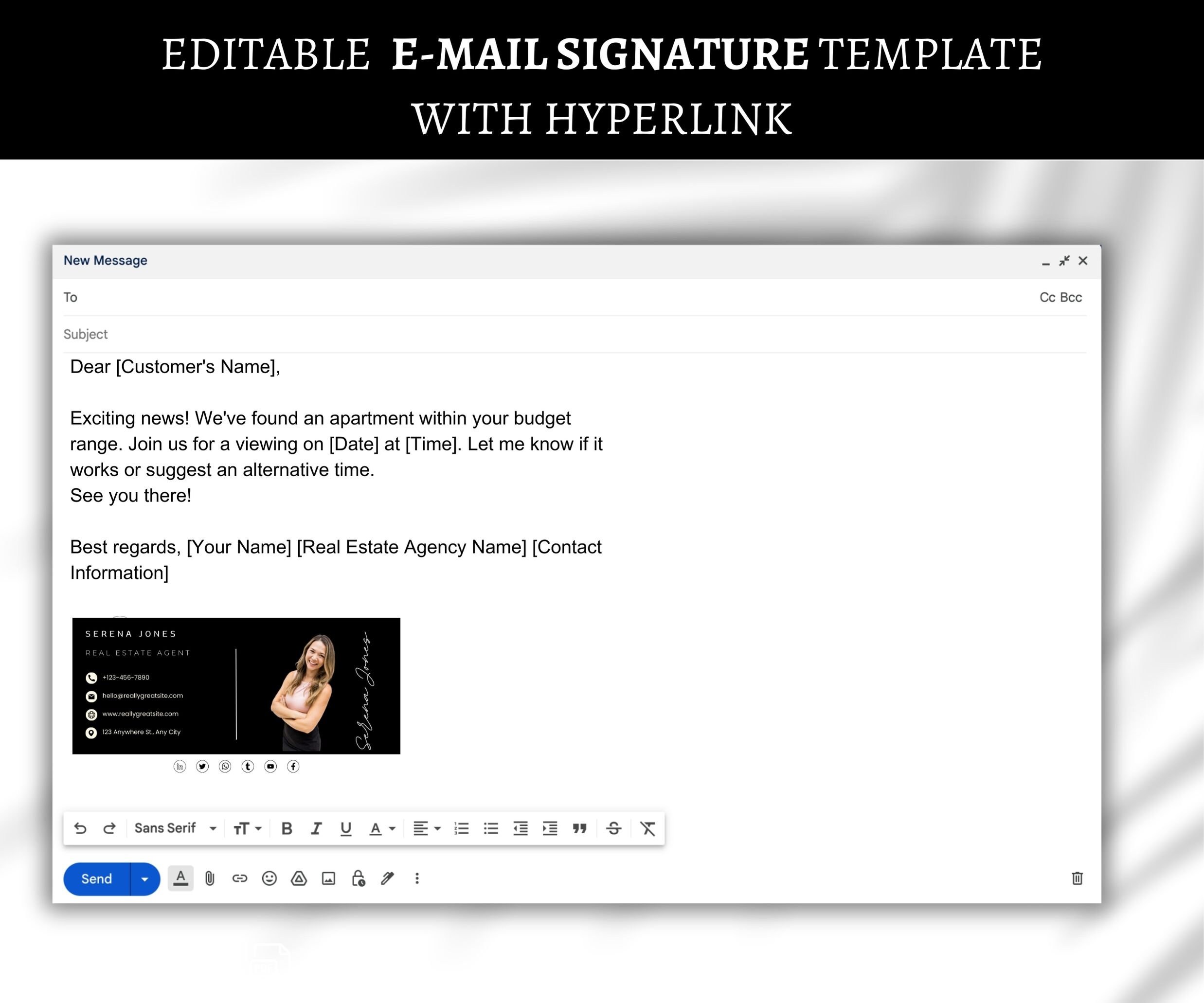 Gmail Email Signature Template Modern Email Signature Clickable ...