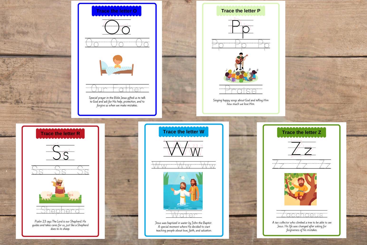 Bible ABC Tracing, Alphabet Writing, Preschool ABC Tracing, ABC ...