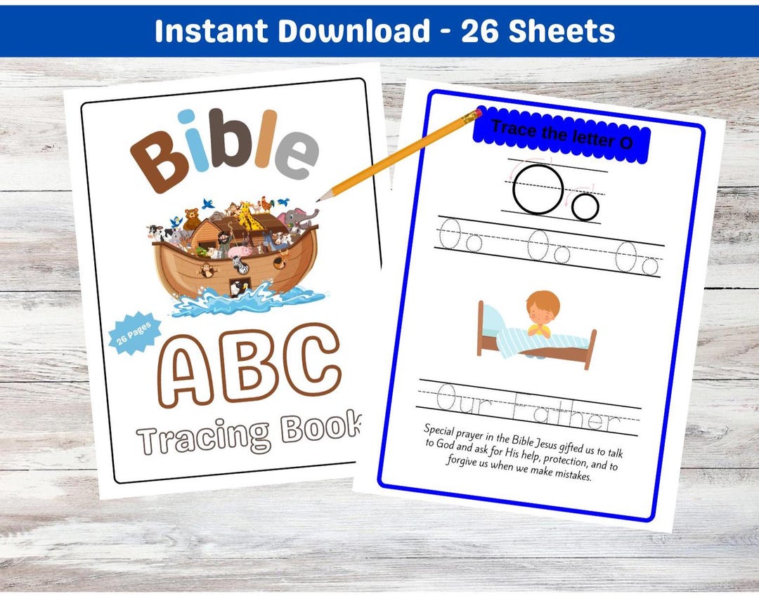 Alphabet ABC Scripture Tracing, Bible Verse Activity, Homeschool ...