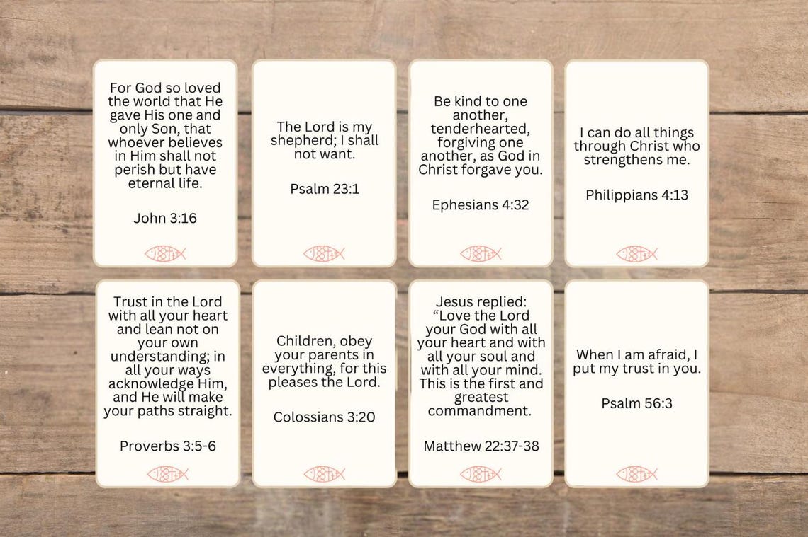 Bible Flash Cards, Bible Study, Bible Verse Cards, Bible Memory Verse ...