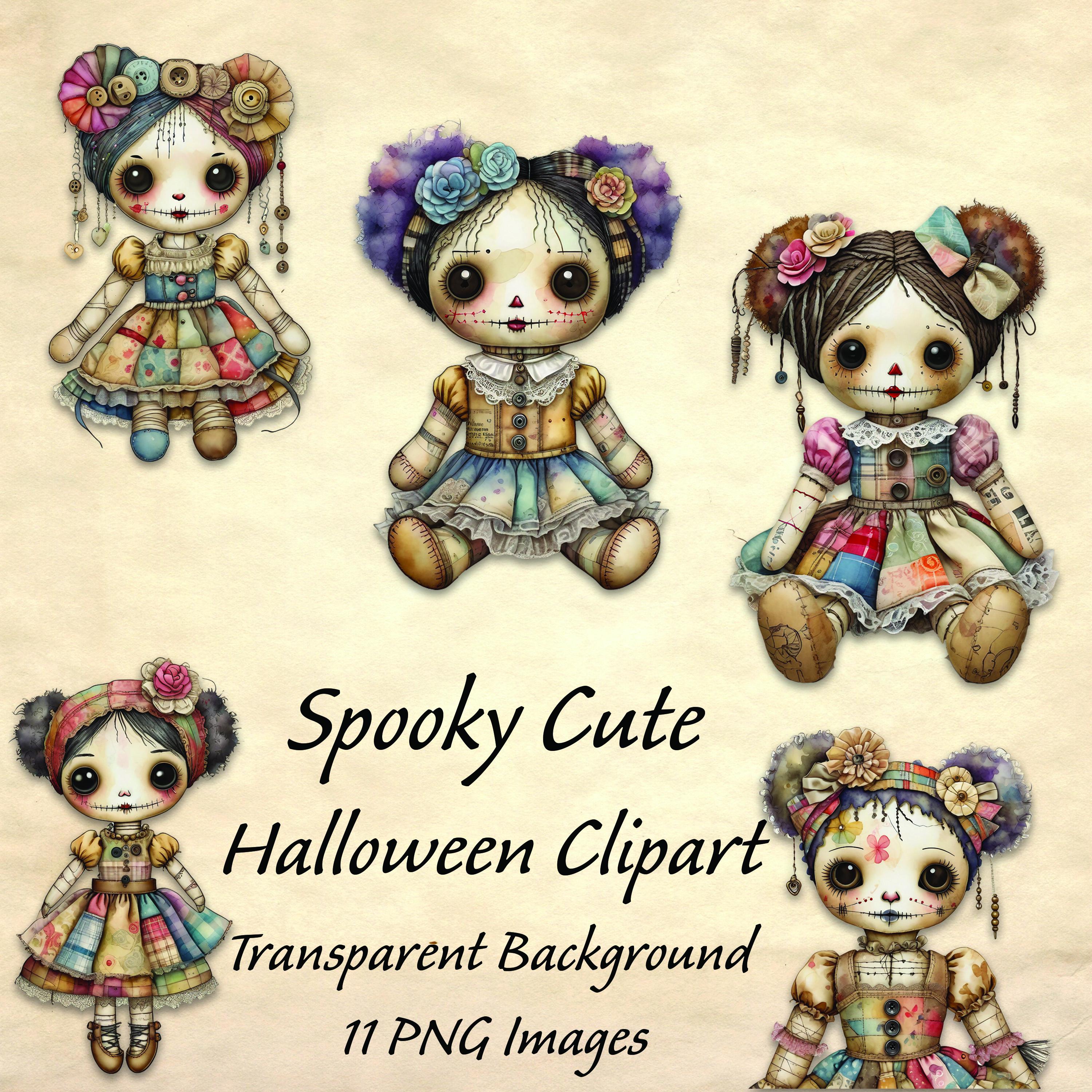 Patchwork Voodoo Ragdoll Clipart Pack | Cute Adorable Graphics ...
