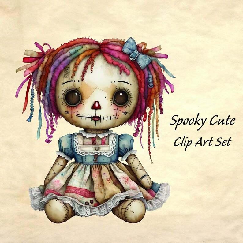 Voodoo Ragdoll Clipart Pack | Cute Adorable Graphics | Digital Download ...