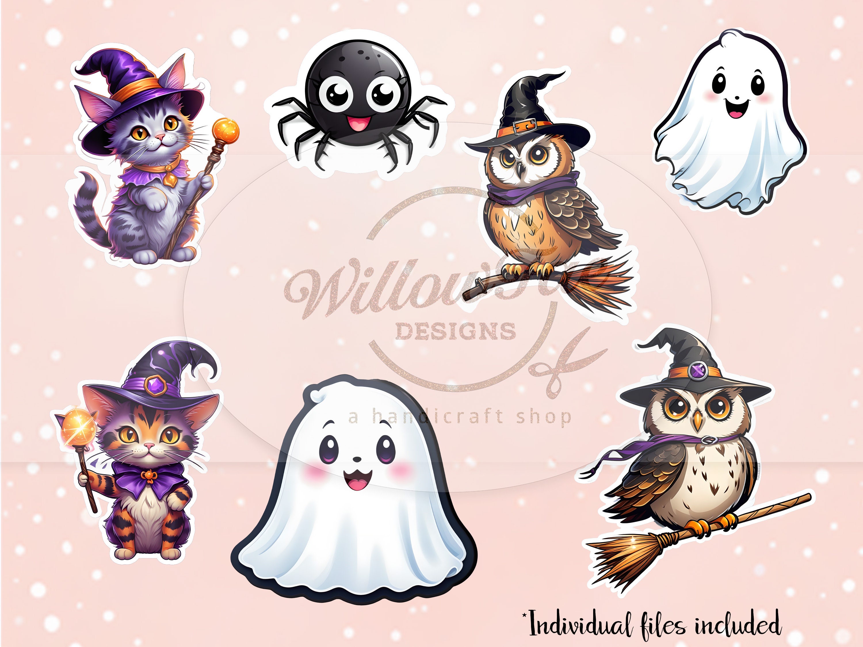 Cute Halloween Witch Sticker Set | Digital Download | Journals ...