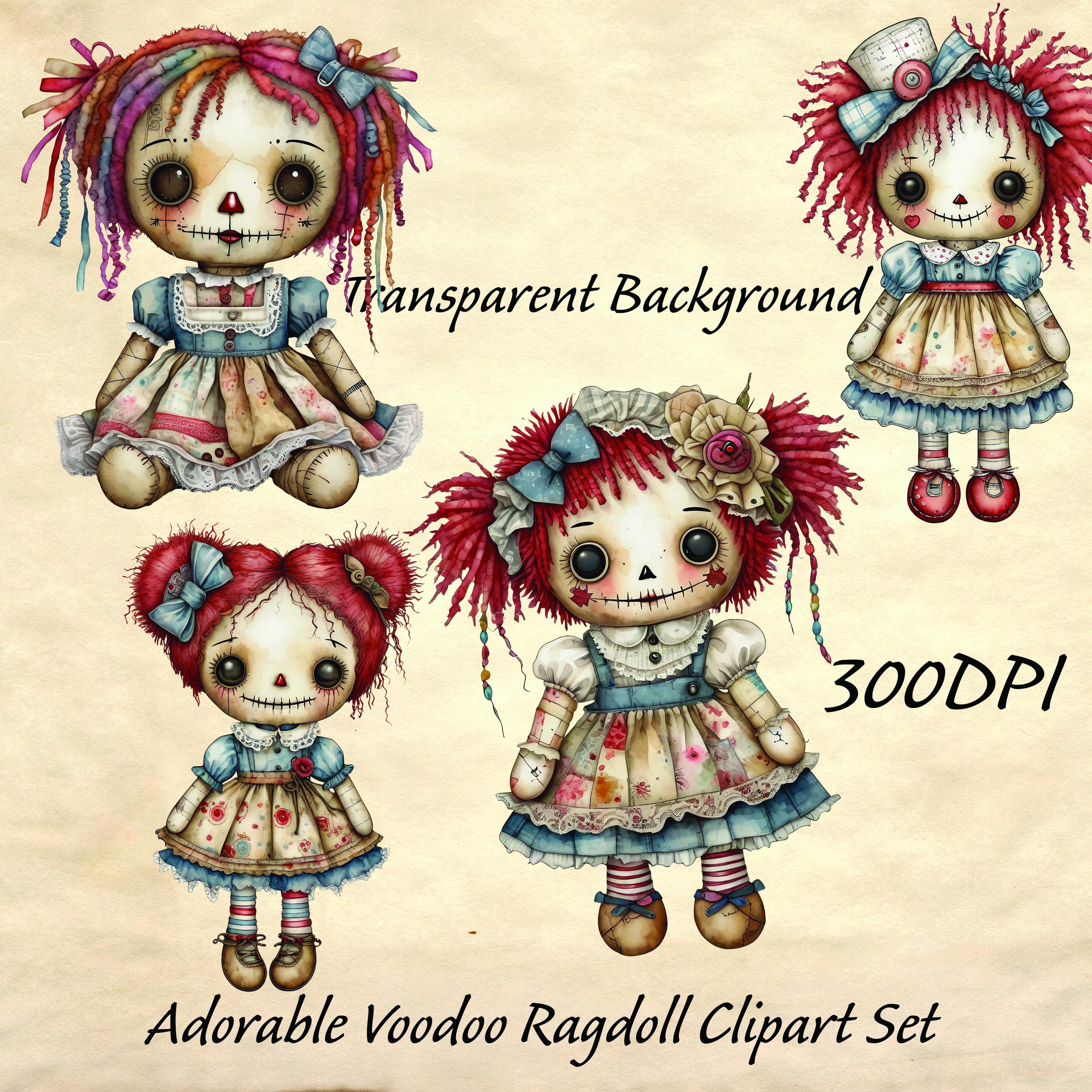 Voodoo Ragdoll Clipart Pack | Cute Adorable Graphics | Digital Download ...