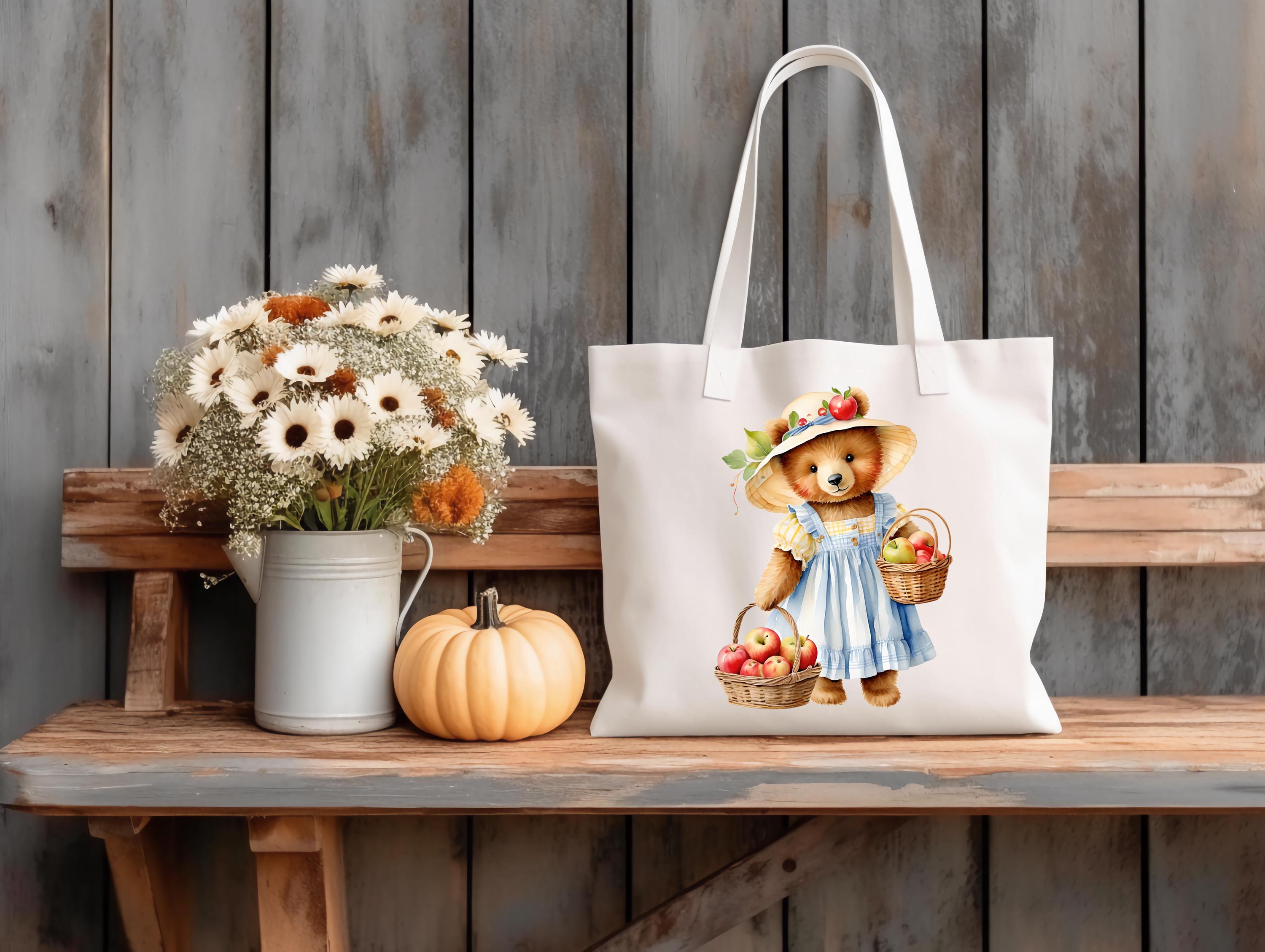 Fall Harvest Bears Clipart Set | Cute Autumn Bear Illustrations | Fall ...