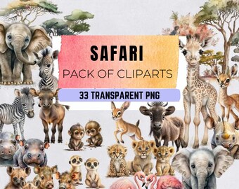 Forest Animals Watercolor Clipart, Clipart for Commercial Use ...