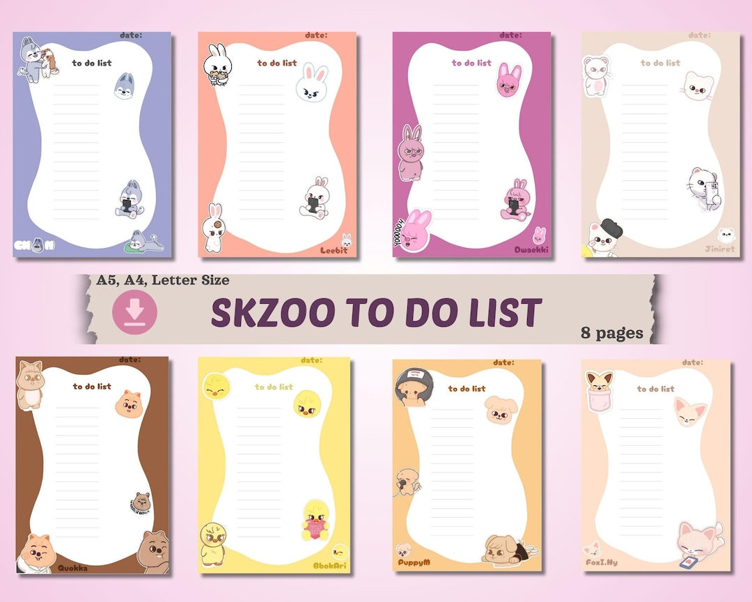 Skzoo to Do List | Skz to Do List | Planner | Digital Download ...