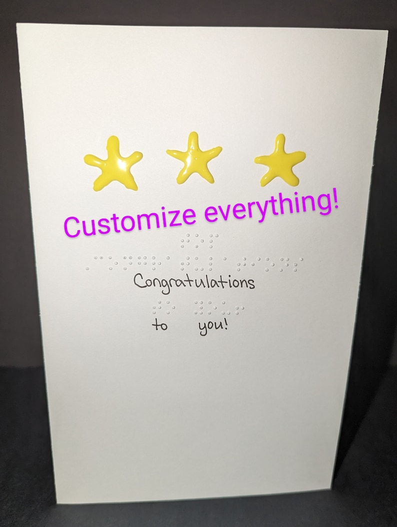 Braille Congratulations Cards - Etsy