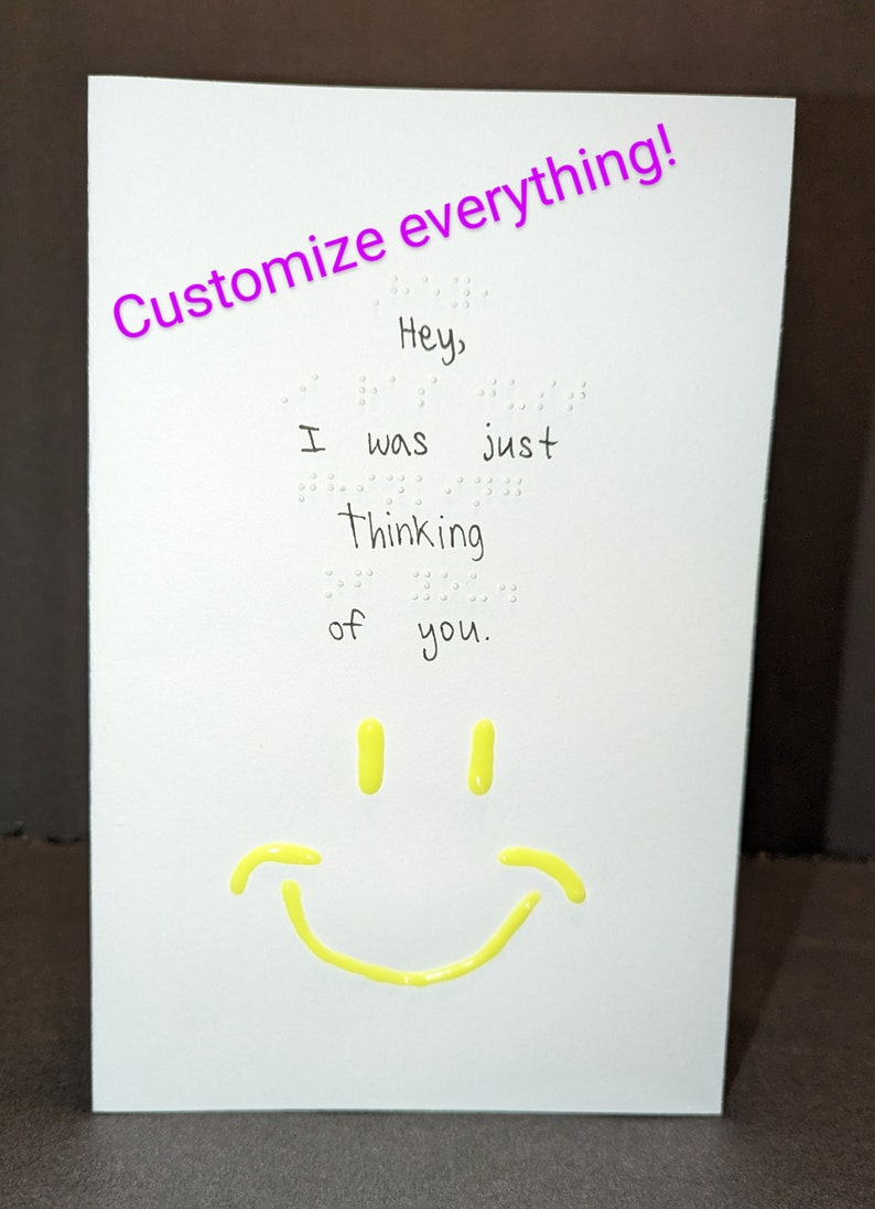 Braille Thinking of You Cards - Etsy