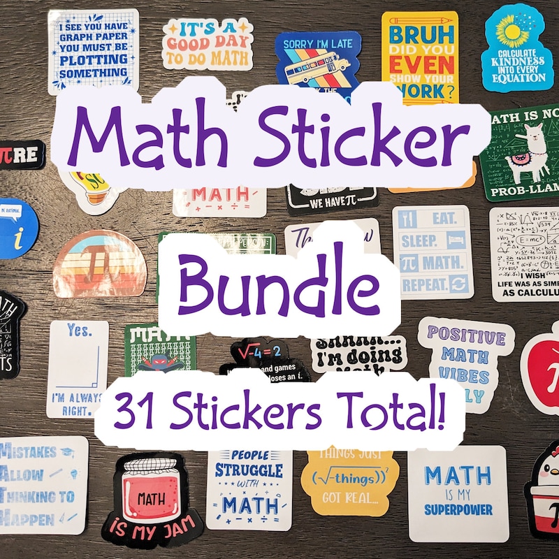 Math Stickers - Etsy