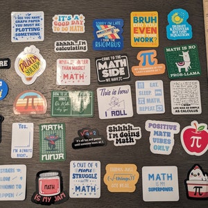 Math Sticker Bundle (31 Stickers Laminated for Scratch and Water ...