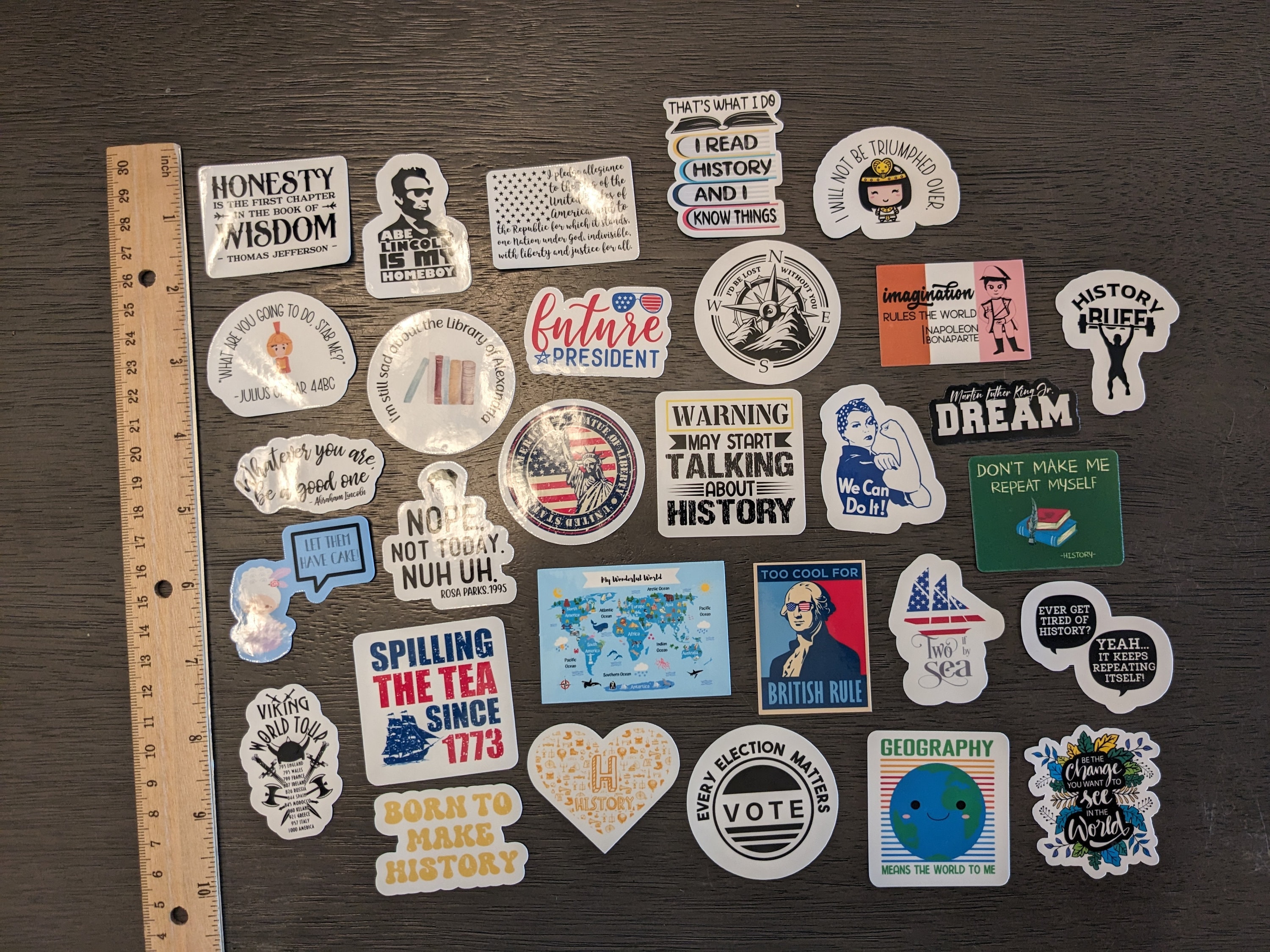 History Sticker Bundle, Teacher Student Gifts (30 Stickers). - Etsy