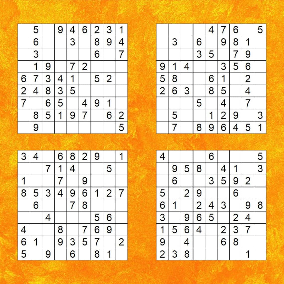 Sudoku Printable Sudoku Puzzle Sudoku for Adults Sudoku Pages Sudoku ...
