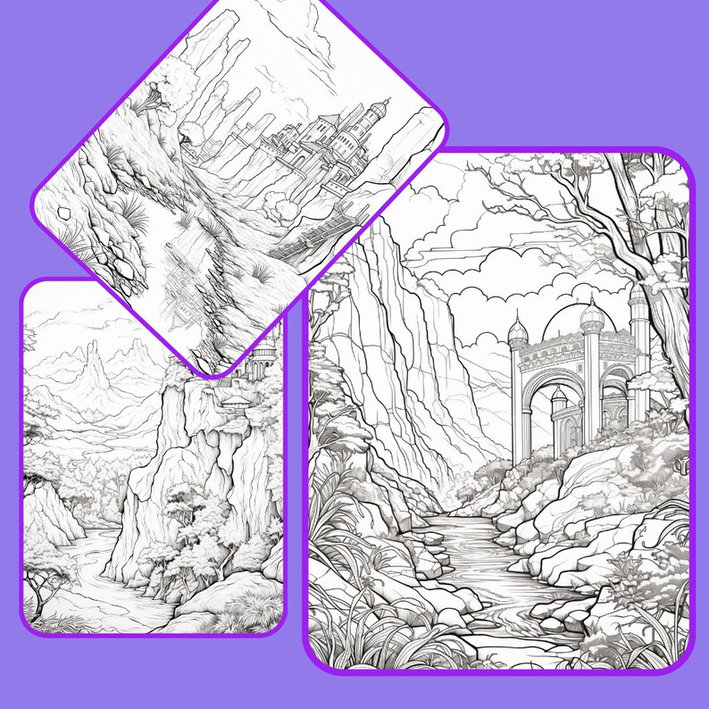 Landscape Coloring Pages Adult Coloring Pages Printable Adult Coloring ...