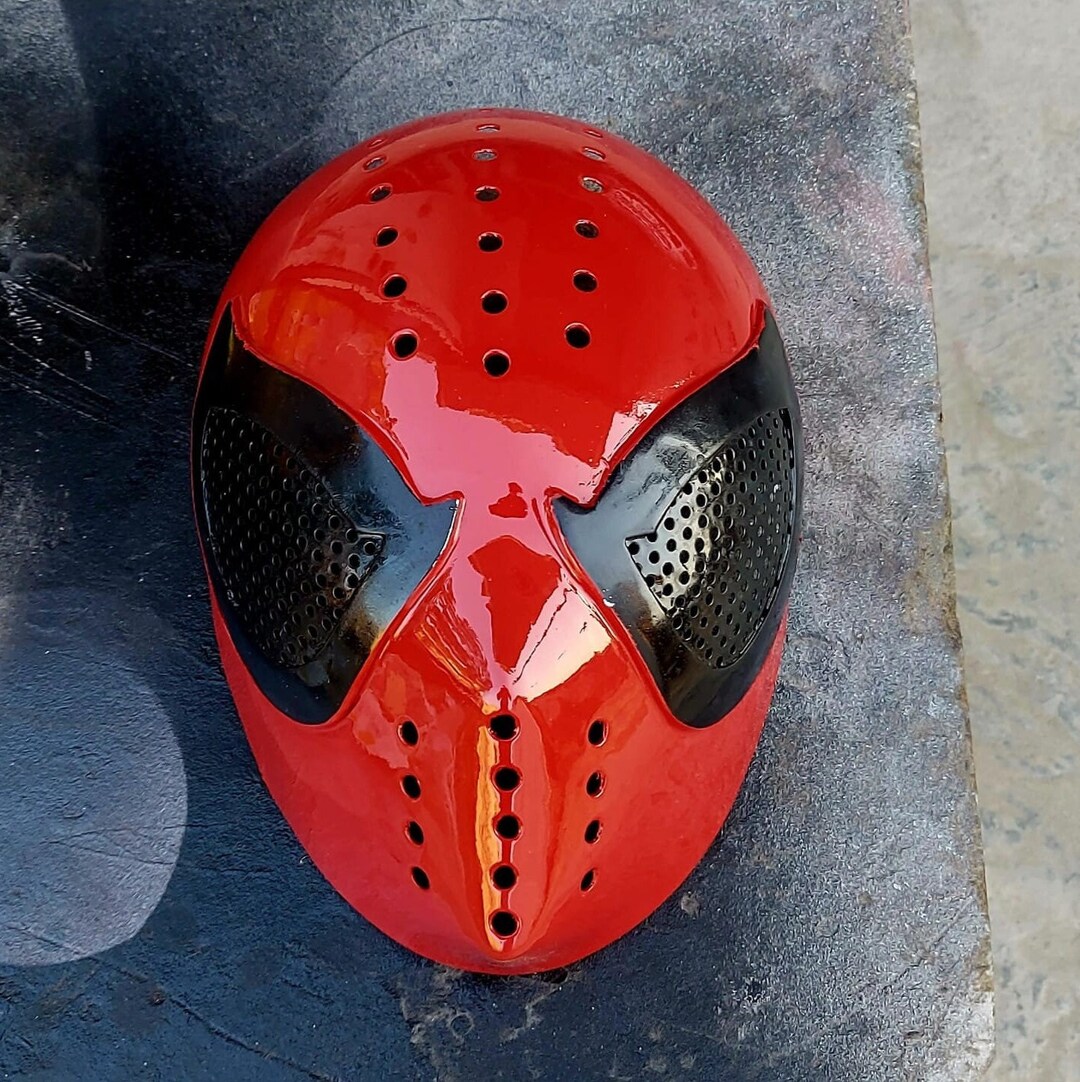 Spider-man Face Handmade Face Shell Mask Homecoming Marvel - Etsy