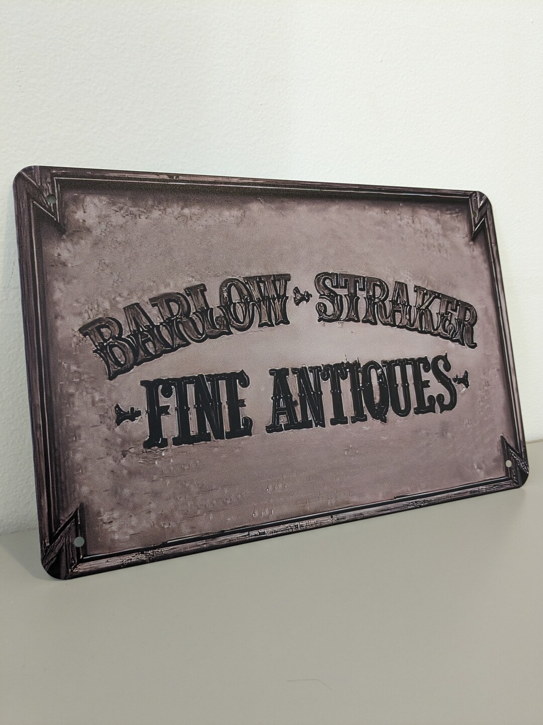 Salems Lot Barlow & Straker Antiques Metal Sign - Etsy