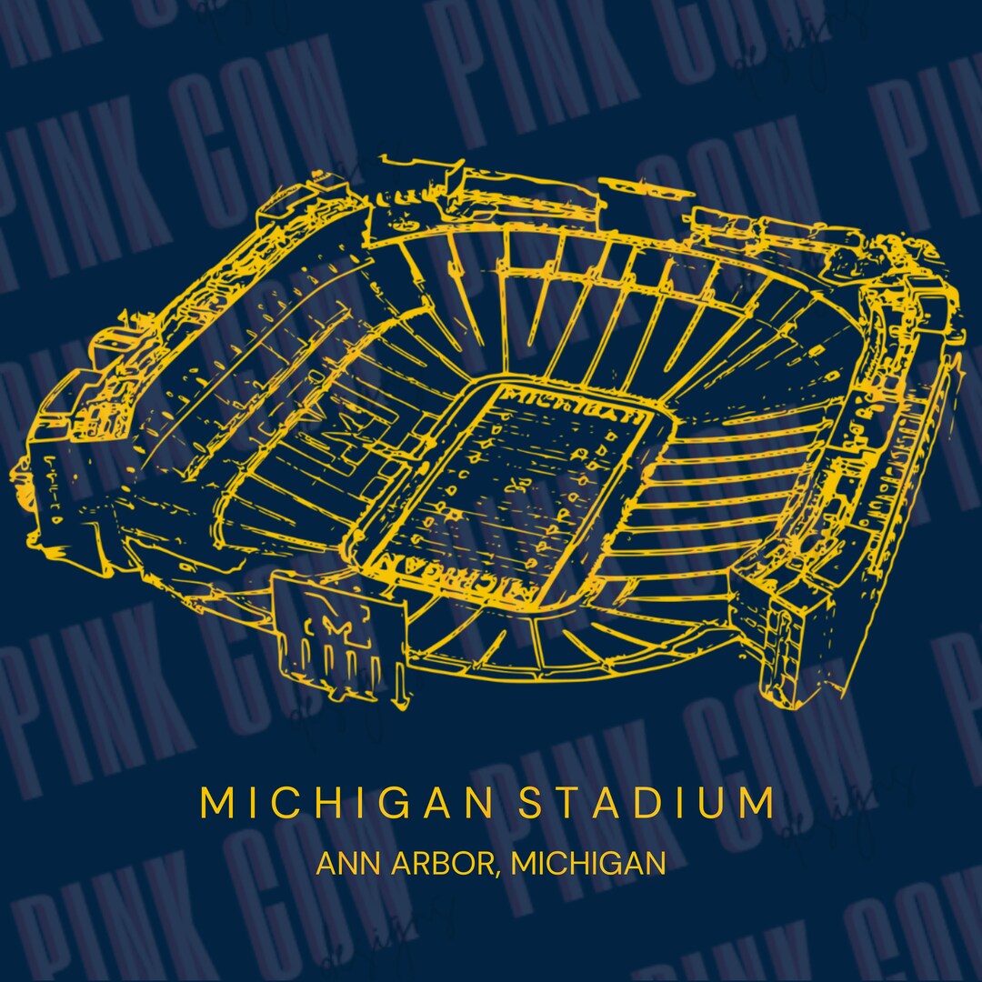 Michigan Stadium PNG Set of 4 for Sublimation PNG Design for Game Day ...