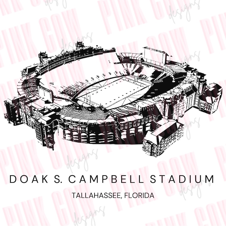 Doak S Campbell Stadium PNG for Sublimation SVG Design for Game Day ...