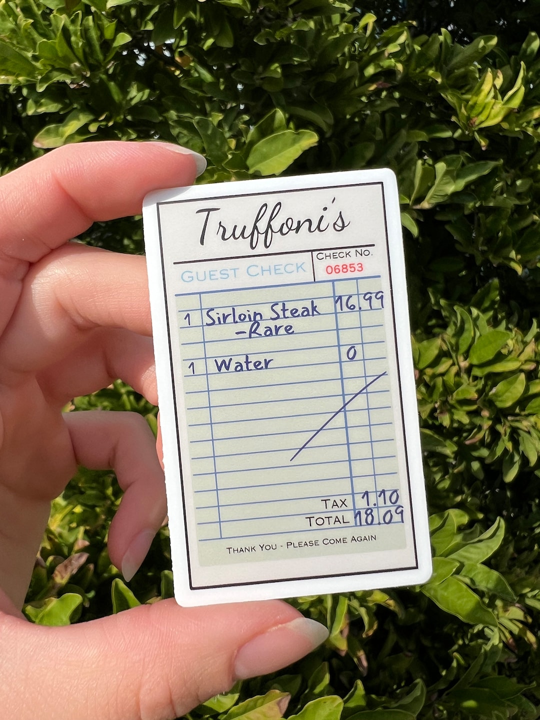 ITYSL | Truffoni’s Receipt Sticker - Etsy