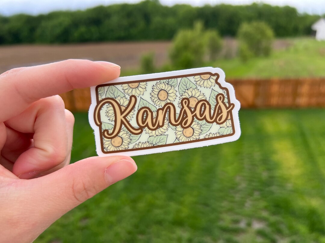Kansas | State Sticker | Sunflower State | for Water Bottles & Laptops ...