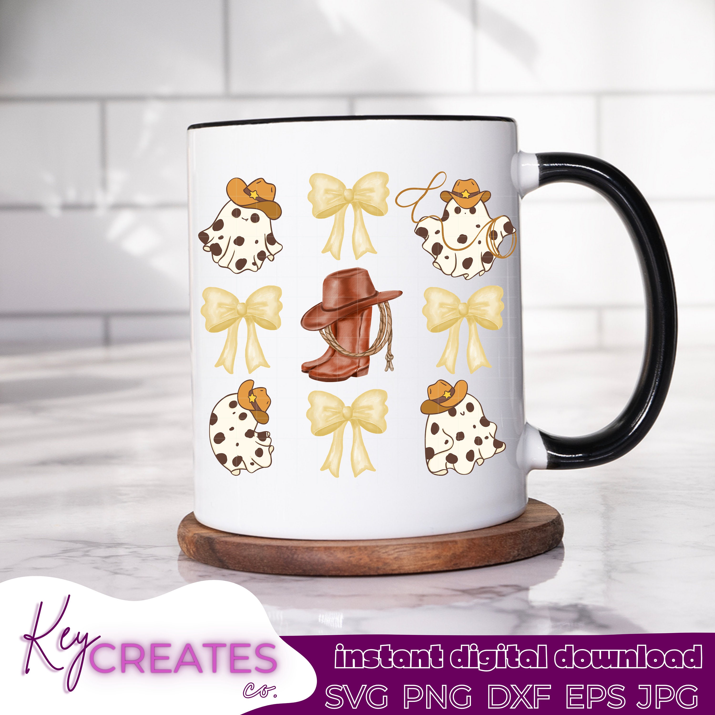 Cowboy Ghost Png, Cute Ghost Svg, Western Ghost Collage Svg, Halloween ...