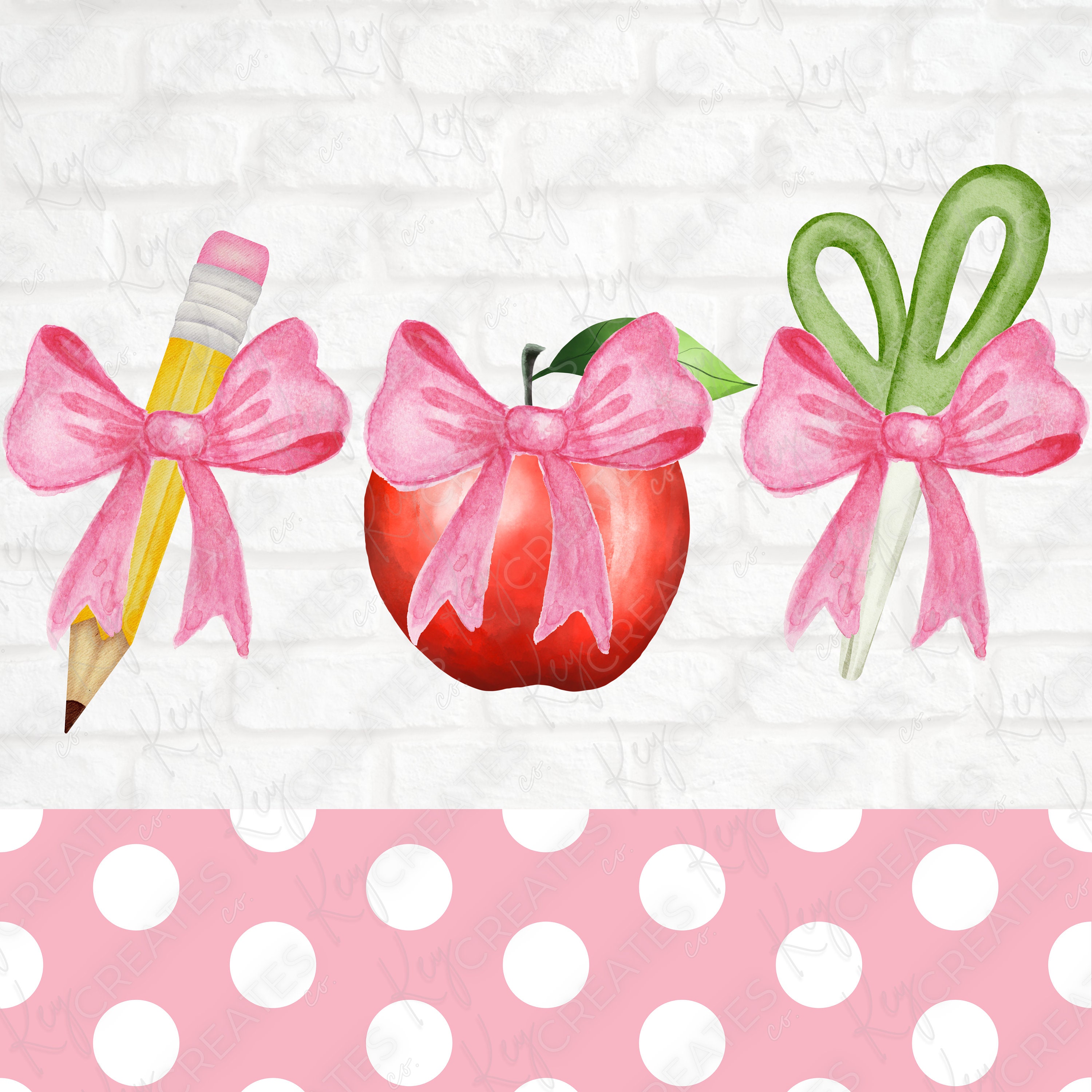 Pencils With Bows PNG, Kids Back to School Design, Back to School Girls ...