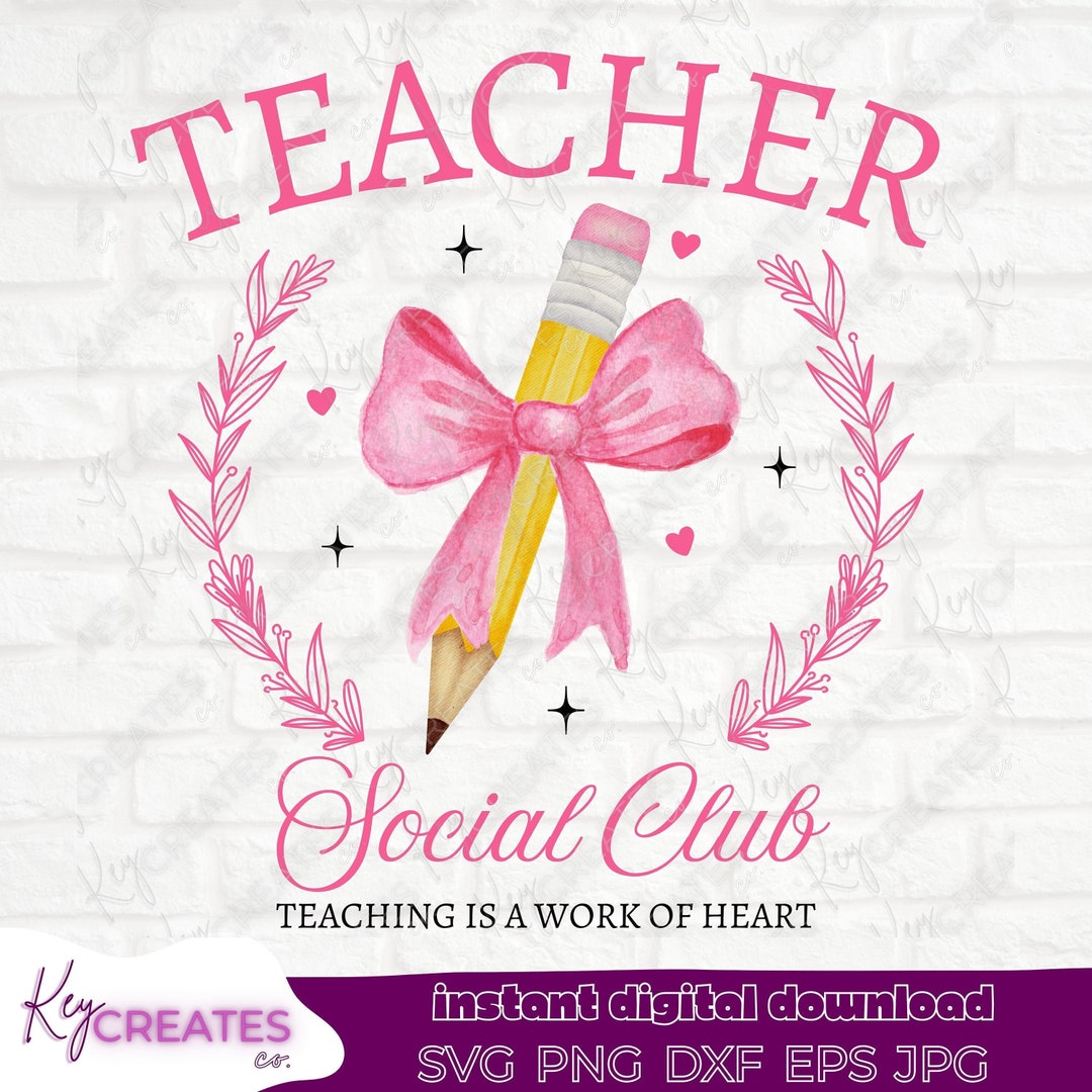 Coquette Teacher Png,teacher Appreciation Gift, Back to School Png ...