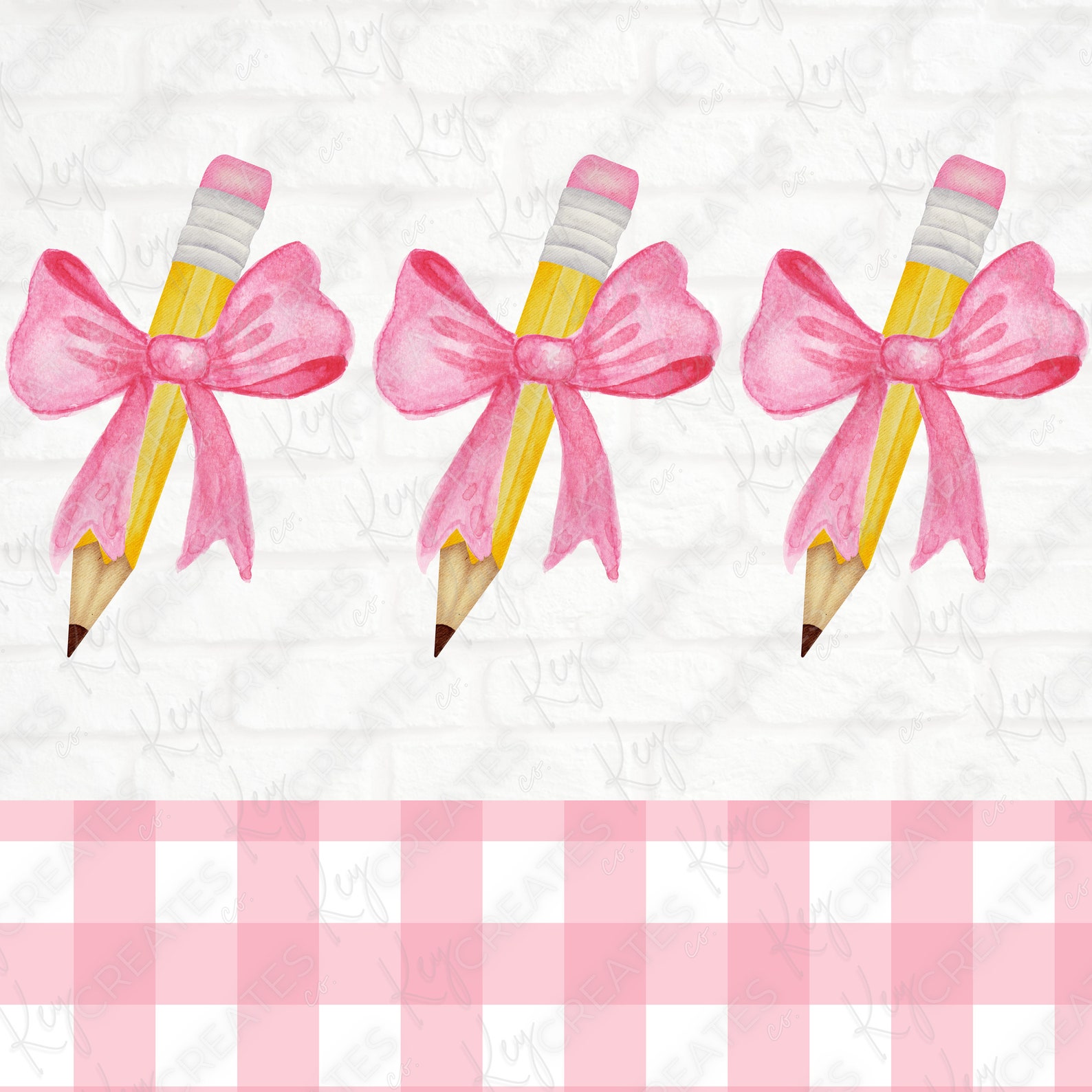 Pencils With Bows Png, Back to School Digital Download, Girly School ...