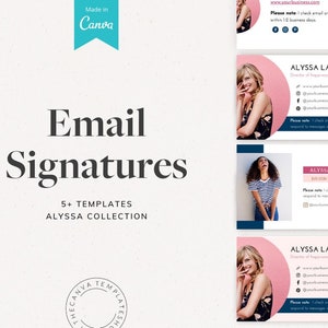The Alyssa Email Signature Canva Template - Etsy