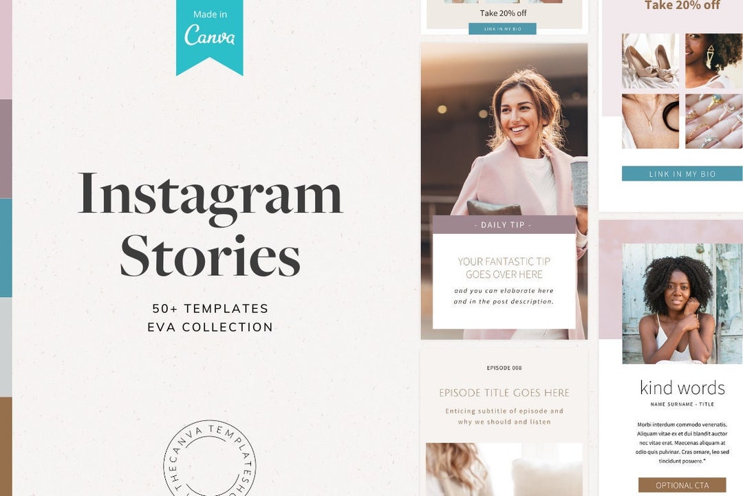 Eva Challenge Instagram Story Templates, Canva Editable (digital ...