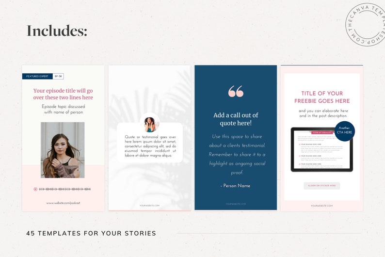 The Alyssa Instagram Stories Canva Templates - Etsy