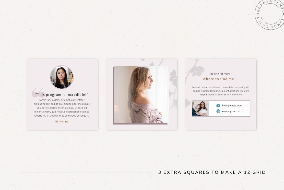Eva 9 Grid Instagram Canva Templates - Etsy