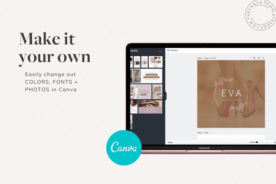 The Semi-custom Canva Template - Etsy